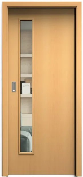 SAPELI ELEGANT KOMFORT M60 - DÝHA - POSUVNÉ DVEŘE VČ. ZÁRUBNĚ - Buk Průchozí šířka (cm): 110, Průchozí výška (cm): 197