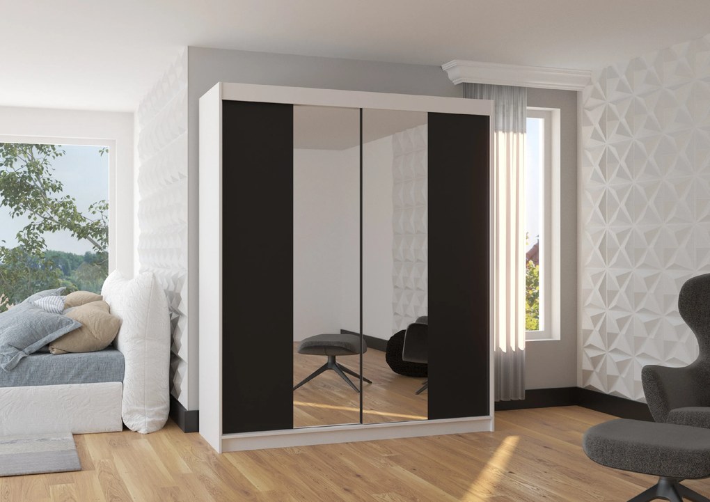 ADRK Furniture Posuvná skříň s zrcadlem BALANCE 180 ADRK-SW-BAL-WB-180