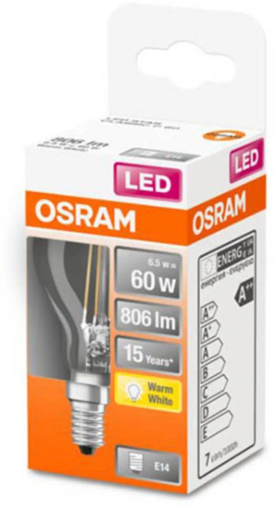OSRAM LED žárovka E14 Classic P 5,5W 2 700K čirá