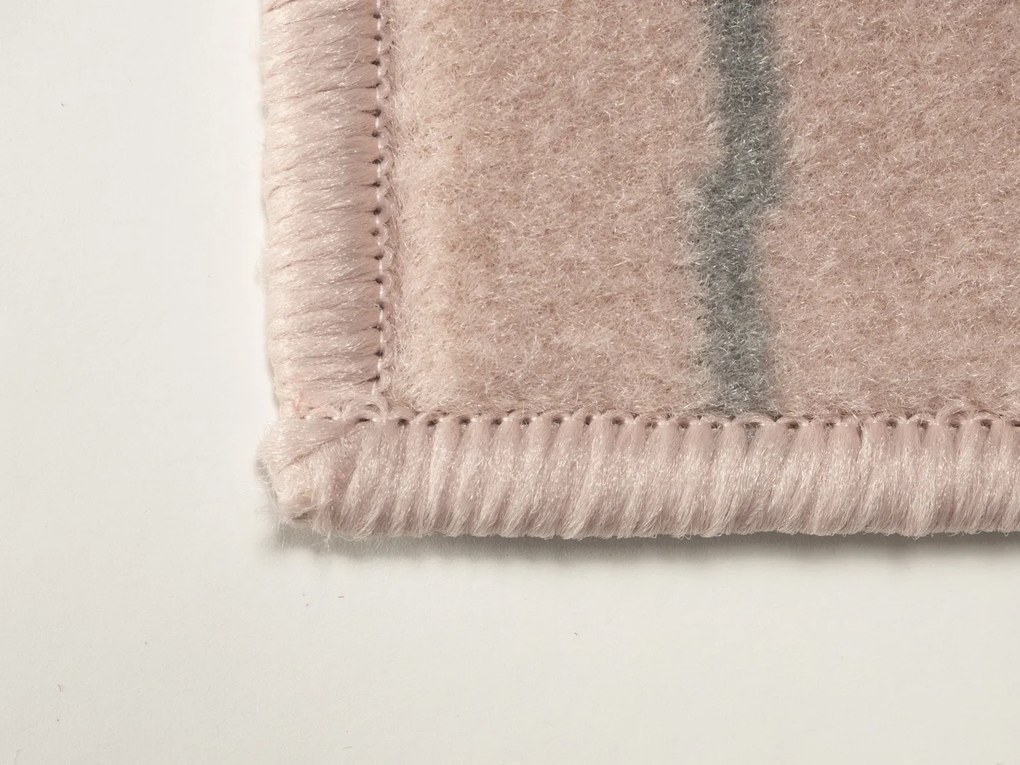 Alfa Carpets, Kusový koberec Circles powder pink, 80x150, růžová, chodba / předsíň
