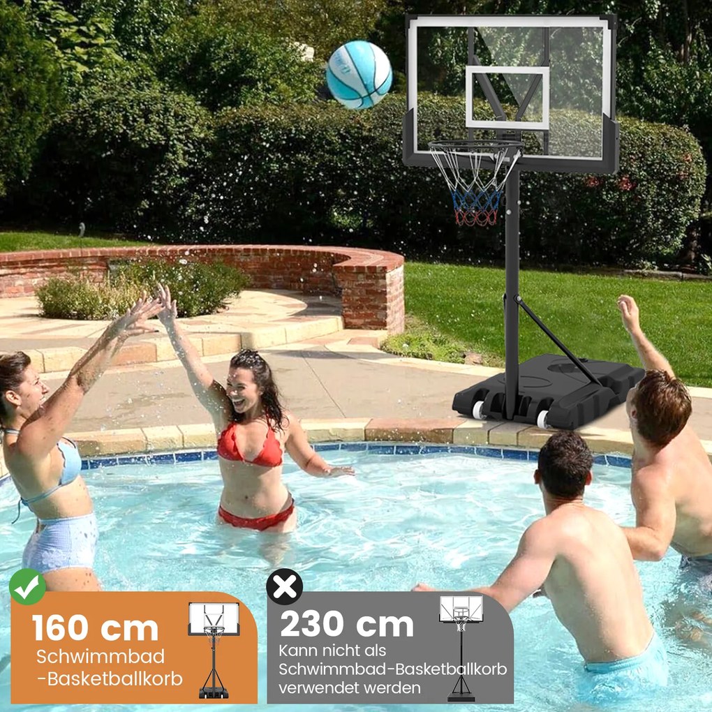 Costway Outdoorový basketbalový koš se stojanem a zátěžovou taškou