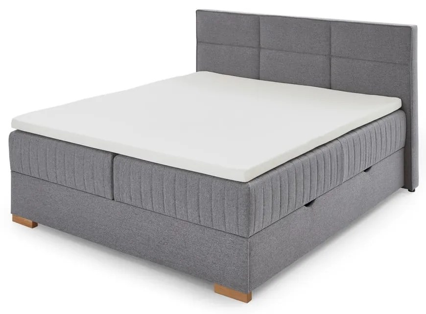 Šedá boxspring postel s úložným prostorem 160x200 cm Tambo – Meise Möbel