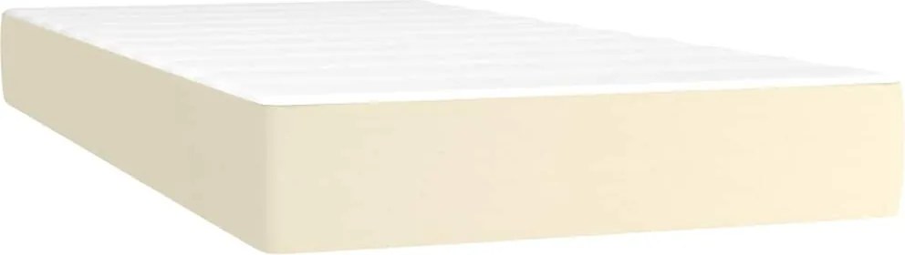 Box spring postel s matrací krémová 200x200 cm umělá kůže 3132401