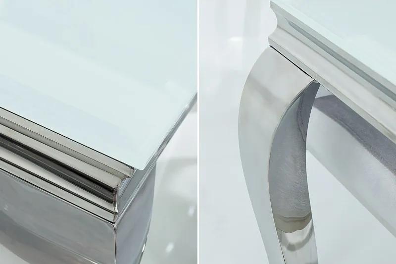 Bílo-stříbrný jídelní stůl Modern Barock 200 cm