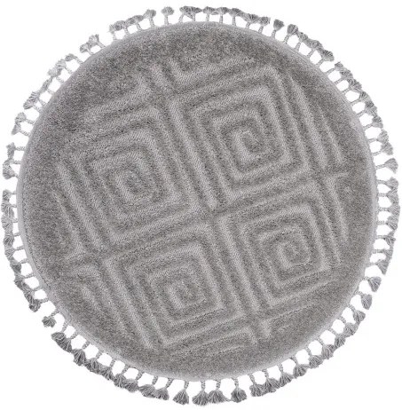 Koberec BERBER 7061 světle šedý kruh