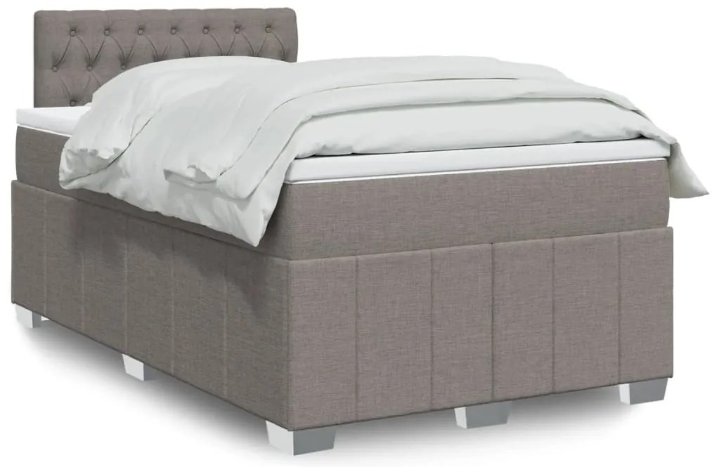 Box spring postel s matrací taupe 120x190 cm textil 3287018