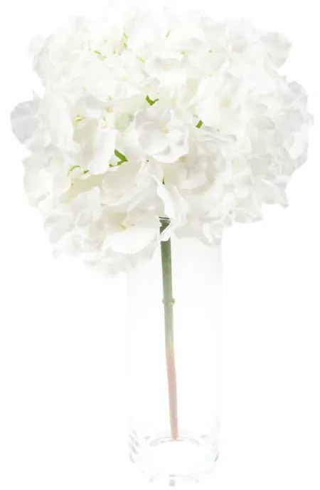 Umělá květina Sia Home Fashion Hortenzie bílá 50cm