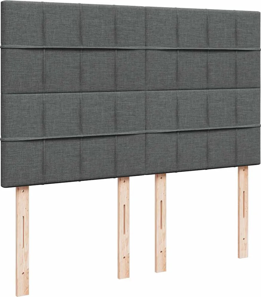 Box spring postel s matrací tmavě šedá 160x200 cm textil 3292108