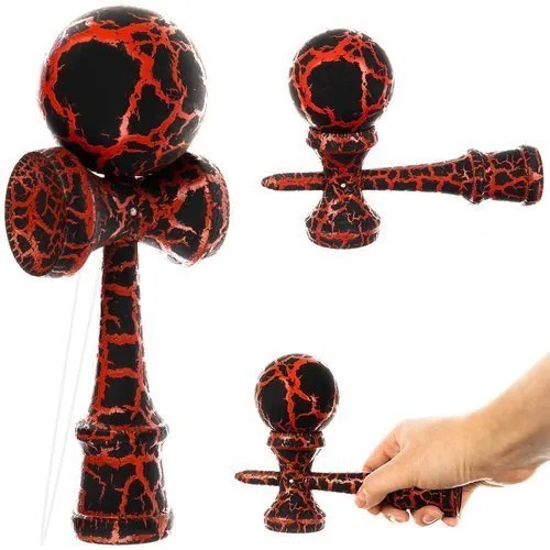 Dřevěná dovednostní hra - Kendama - červená 74129