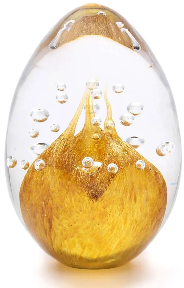 Skleněné těžítko - dekor 02, Zlatý topaz, 7 cm | České sklo od Artcristal Bohemia