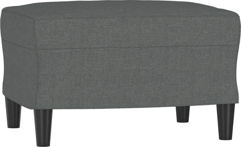 3místná pohovka s podnožkou tmavě šedá 180 cm textil 3201136