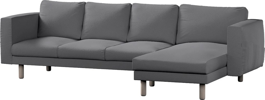 Potah na pohovku IKEA Norsborg 4-místná se šezlongem barva šedá látka pletený vzor