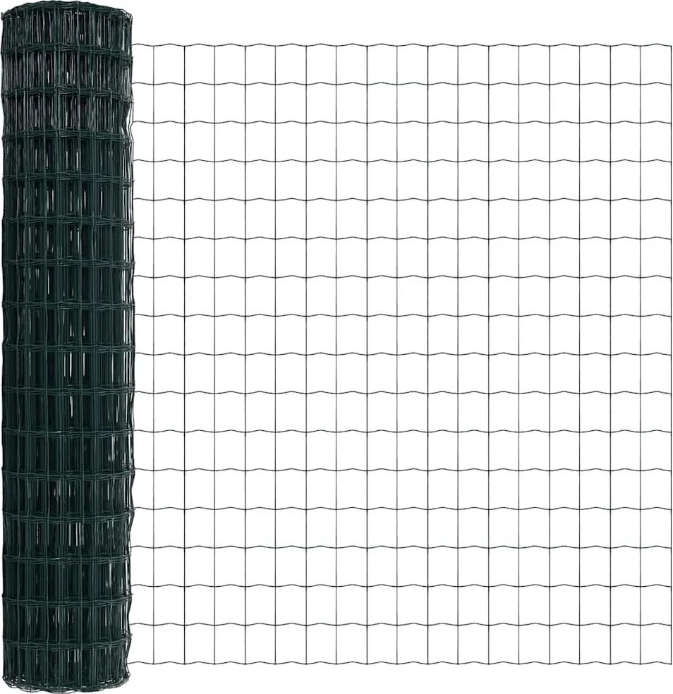 Evropský plot se hroty 10 x 1,5 m Ocel potažená PVC Zelená 3350617