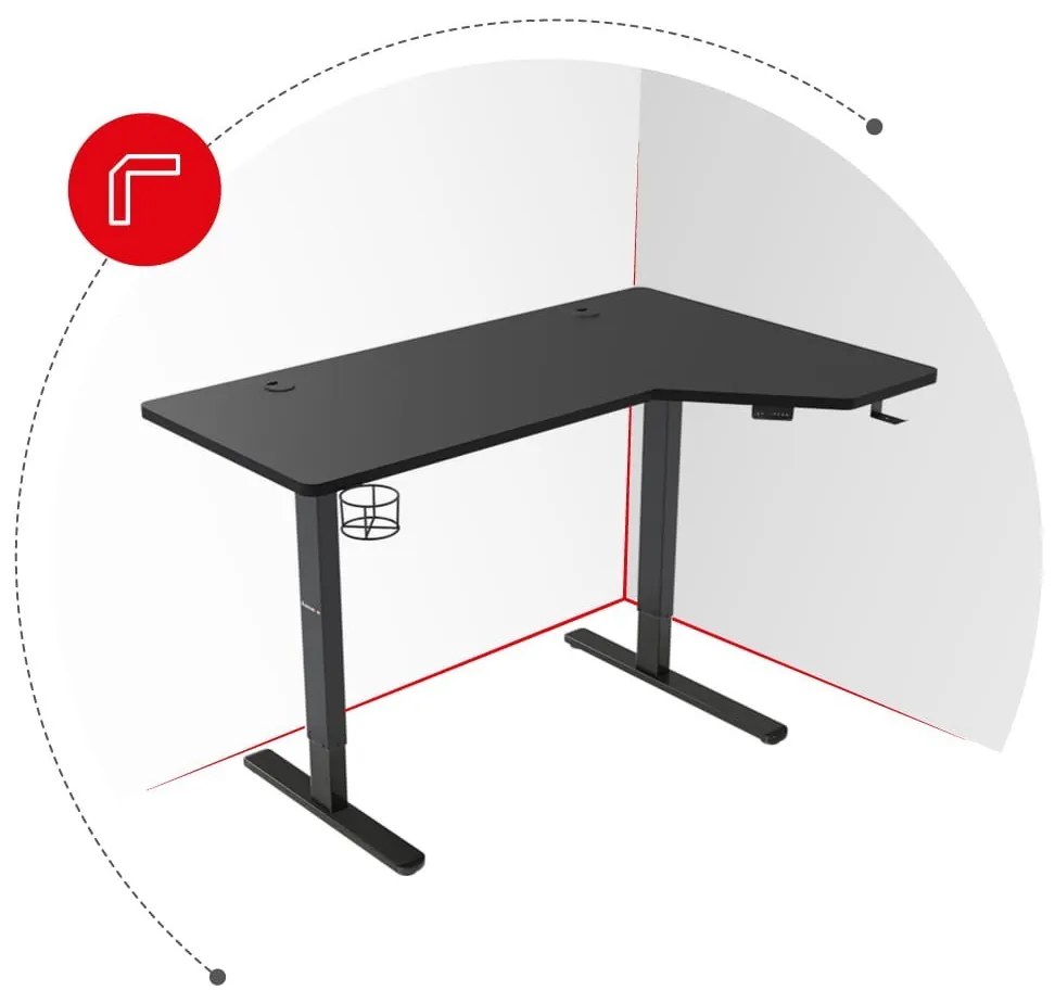 Ergonomický elektrický stůl s nastavitelnou výškou stolu a LED panelem