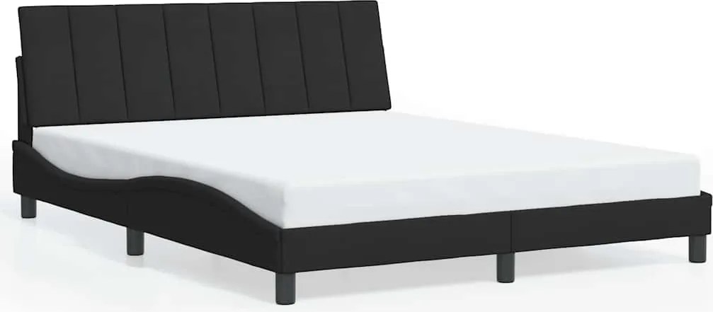 Rám postele bez matrace Hanko černý 160 x 200 cm samet 3207857