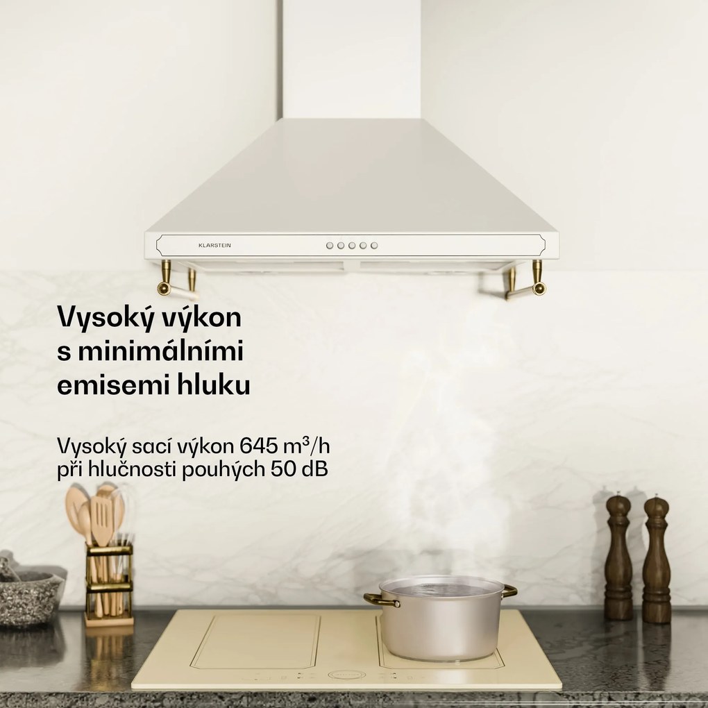 Klarstein Victoria digestoř 60cm retro design 630 m³/h 2 LED lampy