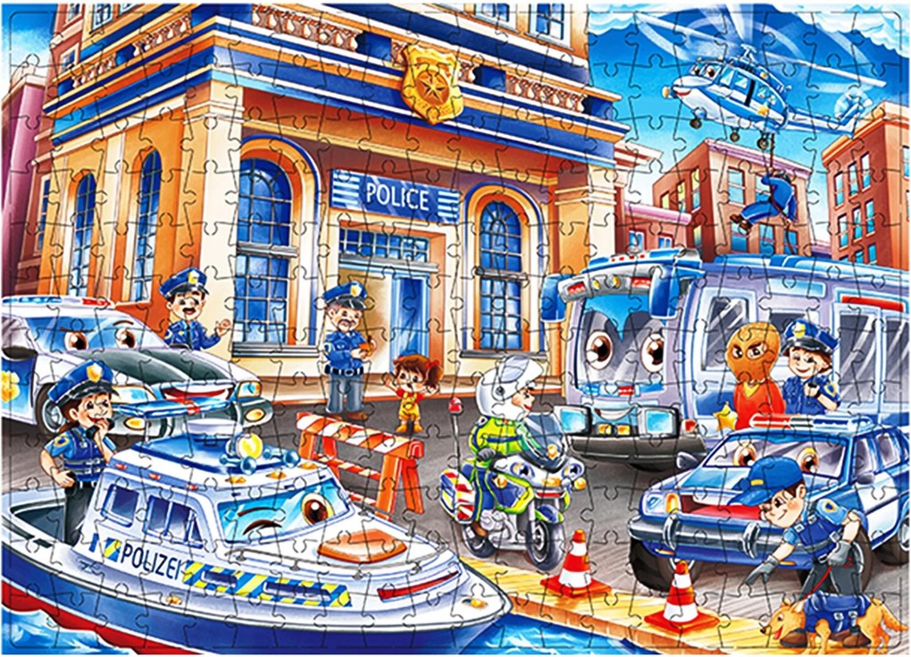 Puzzle aga4kids dětské puzzle policie 240 dílků