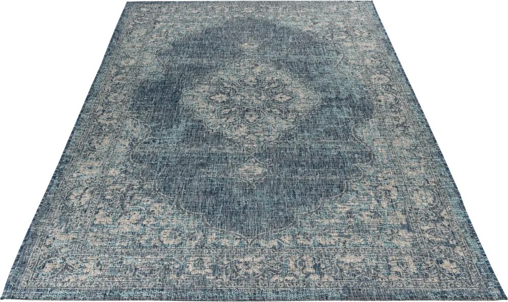 Obsession, AKCE: 120x170 cm Kusový koberec Nordic 875 navy – na ven i na doma, modrá, chodba / předsíň