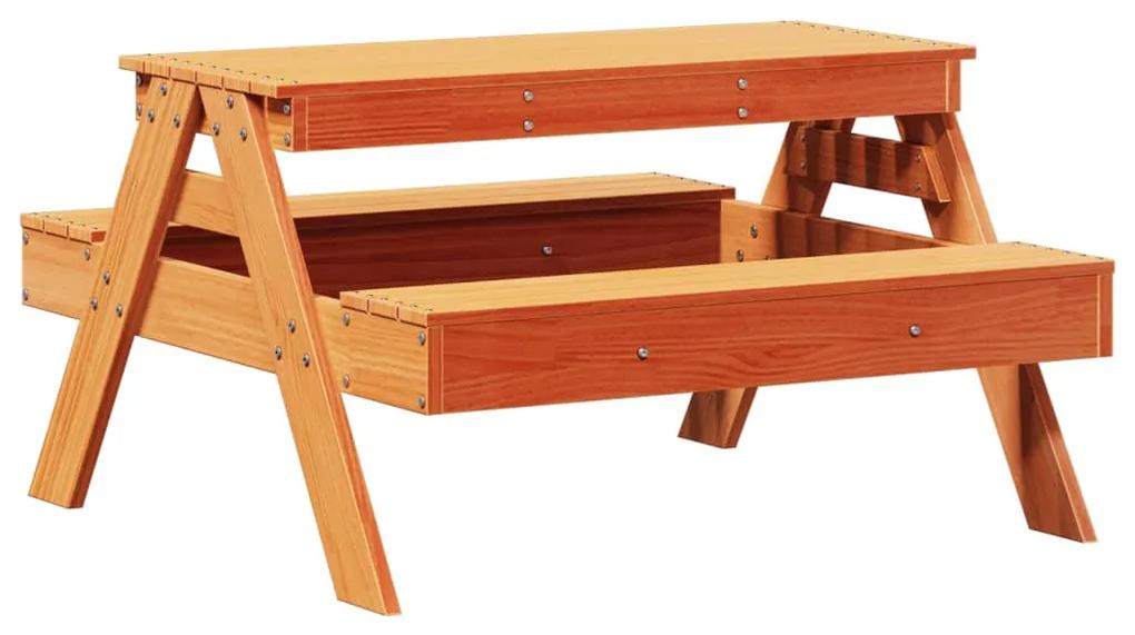 vidaXL Piknikový stůl pro děti voskově hnědý 88 x 97 x 52 cm borovice