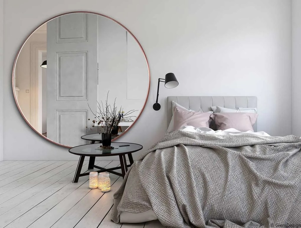 Zrcadlo Scandi Slim Copper Rozměr: Ø 100 cm