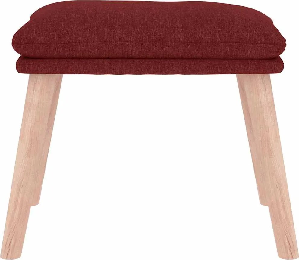 Podnožka vínová 45 x 29,5 x 35 cm textil 341432