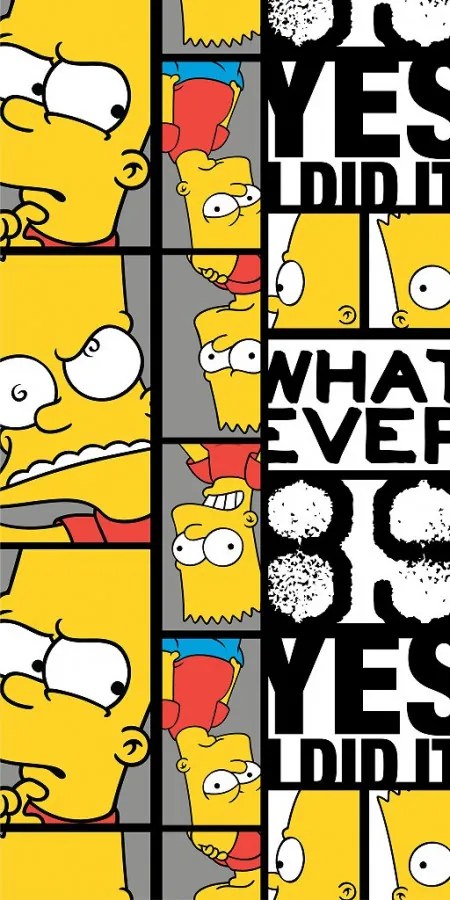 Vesna | Dětská osuška Simpsons Bart "89" 70x140 cm