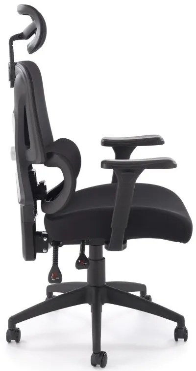 Kancelářská ergonomická židle ASTRAL — síť / látka, černá