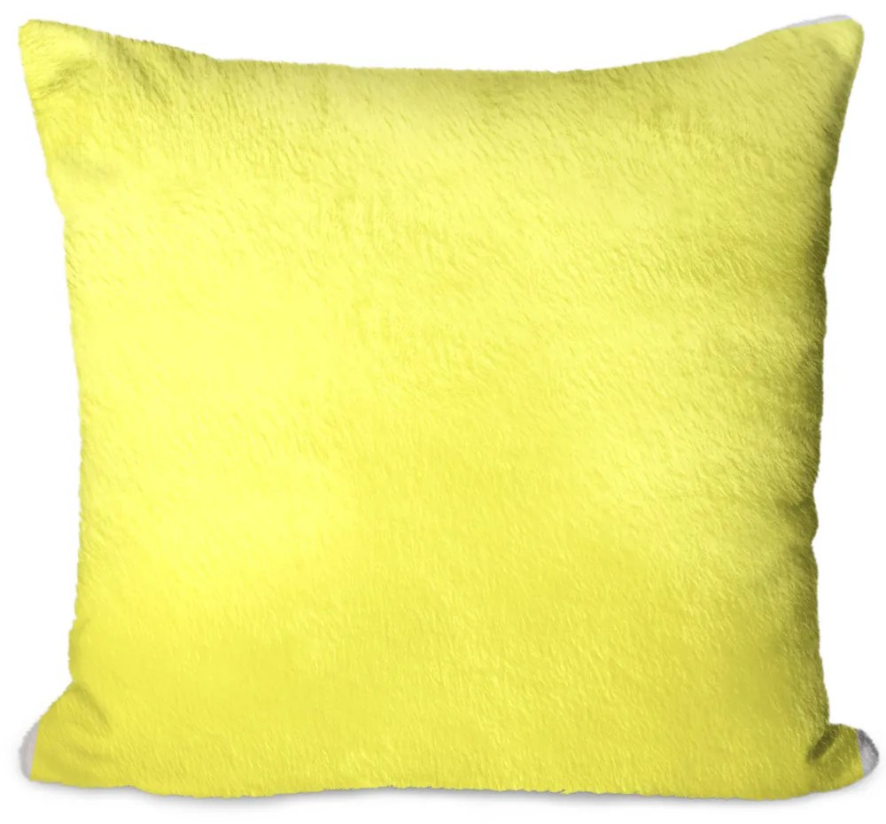 Polštář Žlutý světlý (Velikost: 40 x 40 cm, Materiál: Mikroplyš)