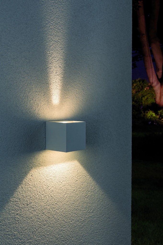 Paulmann 18001 Special Line Cybo, bílé nástěnné svítidlo s možností úpravy úhlu svícení, 2x3W LED 2700K, výška 8cm, IP65