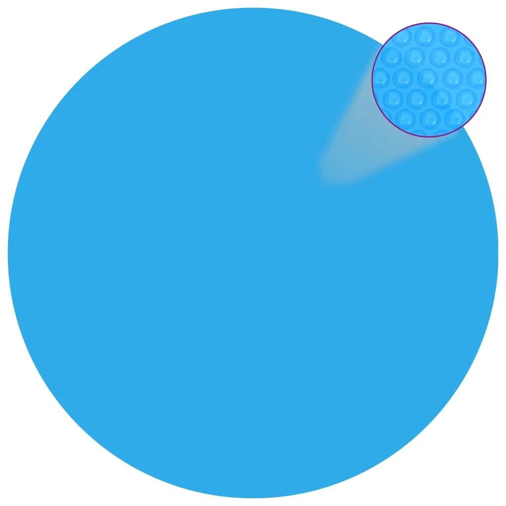 90673 vidaXL Kulatá modrá bazénová plachta z polyetylenu 488 cm