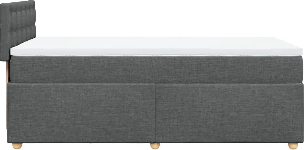 Box spring postel s matrací tmavě šedá 100 x 200 cm textil 3286606