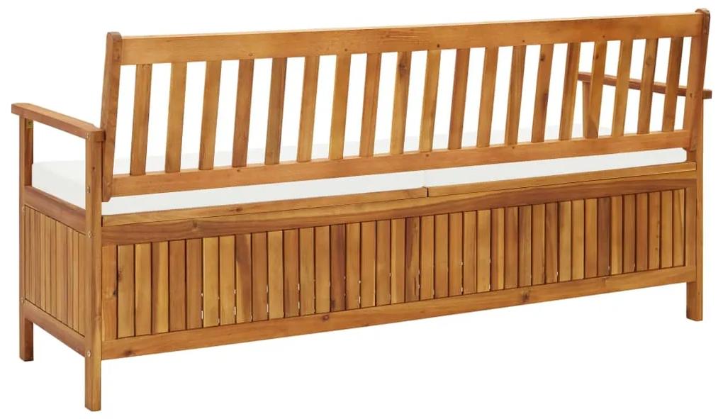 Úložná lavice s poduškou 170 cm masivní akáciové dřevo - Default Title