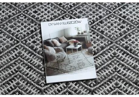 Dywany Luszczow Kusový koberec SISAL SION cikcak, diamanty BOHO 22168 černý / ecru Rozměr koberce: 200 x 290 cm