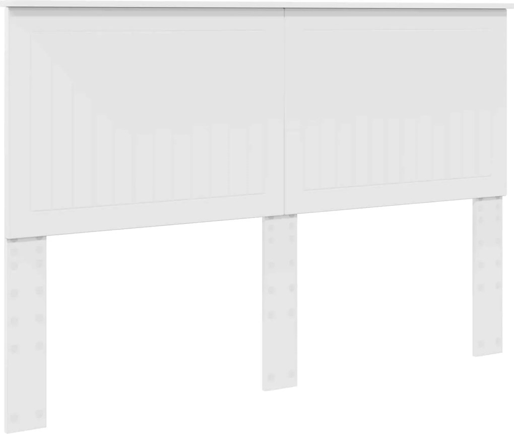 Rám postele s čelo Bílá 150 x 200 cm Masivní borové dřevo 3410992