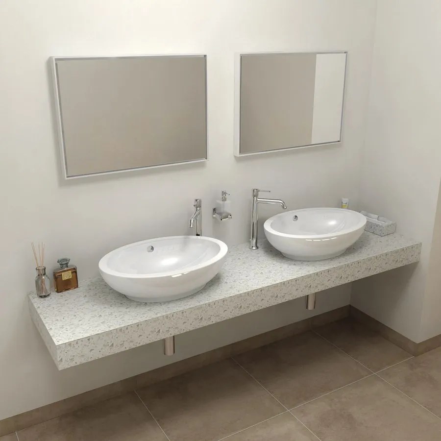 SAPHO - TAILOR rockstone deska 190x50 cm, provedení límce L TR190L