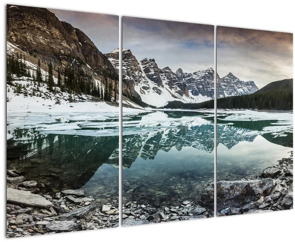 Obraz - jezero v zimě (120x80 cm), 40 dalších rozměrů