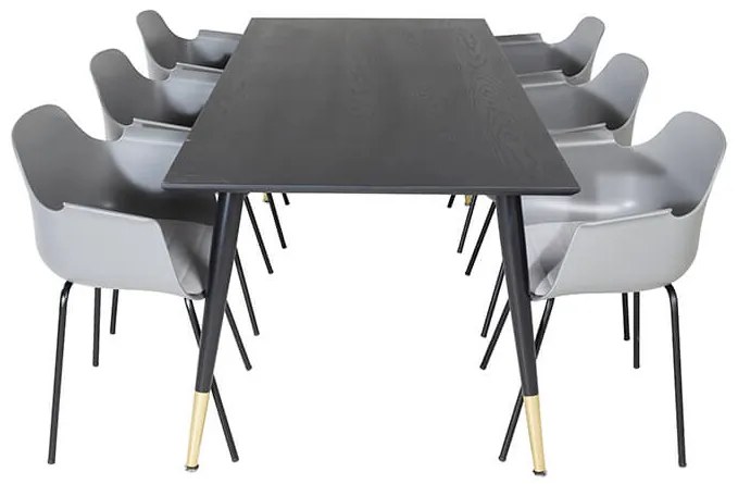 Dipp Comfort I stolní souprava černá/šedá plast