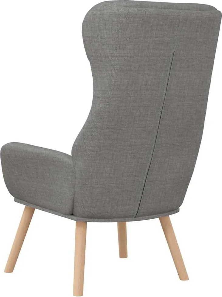 Relaxační křeslo světle šedé textil 341290