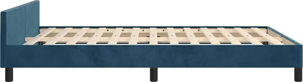 Rám postele bez matrace tmavě modrý 140x190 cm samet 3125633