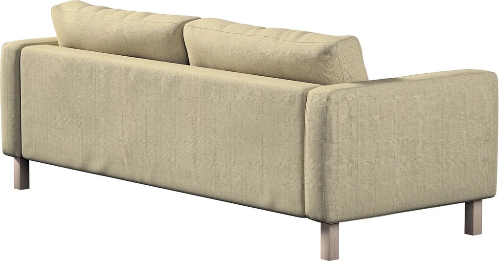 Potah na pohovku IKEA Karlstad, 3-místná, rozkládací barva béžová látka pletený vzor