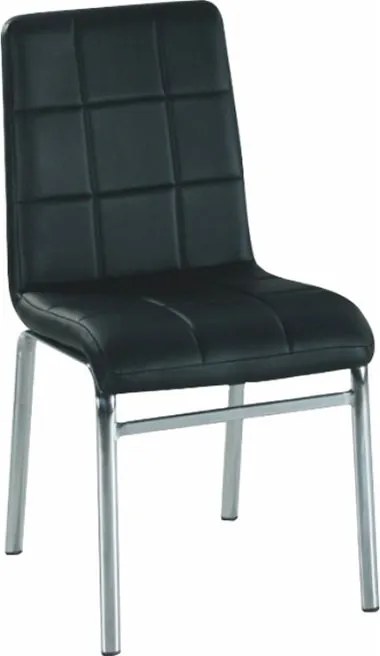 Tempo Kondela Chromová židle, chrom/ekokůže černá, DOROTY NEW