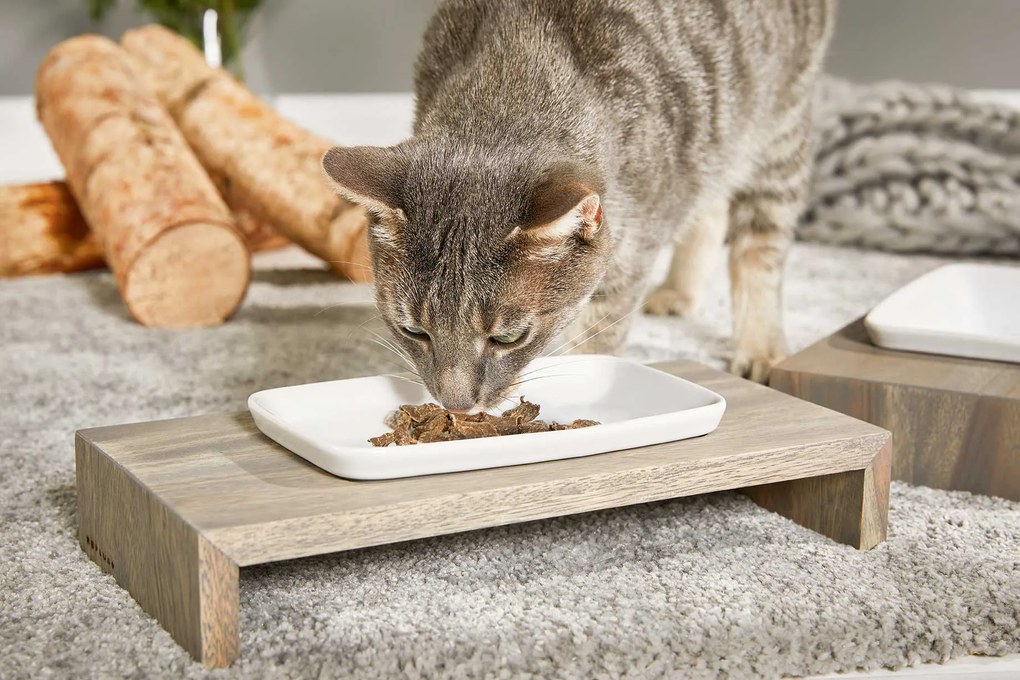 Pet Amour Designová miska pro kočky a malé psy Siam Teak