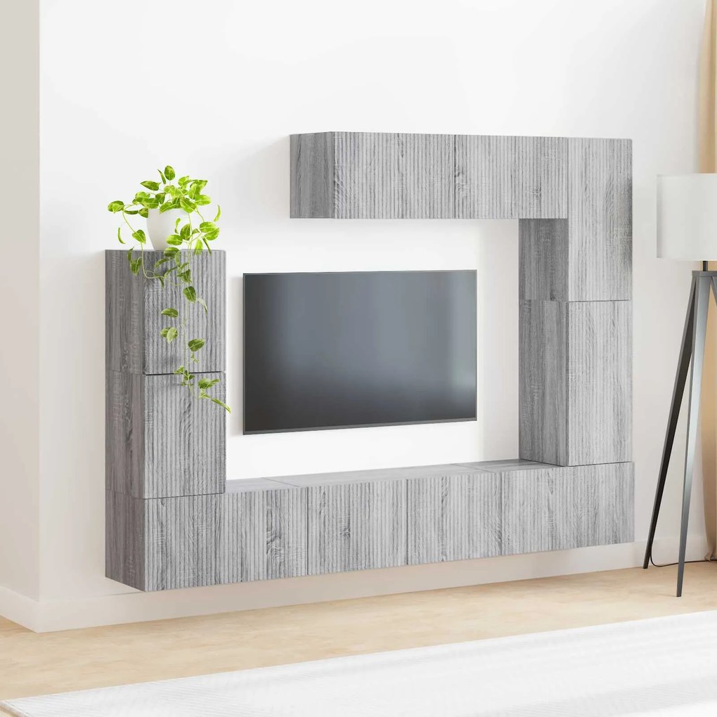 Sestava TV skříněk 5 ks Šedá Sonoma Kompozitní dřevo 3409057