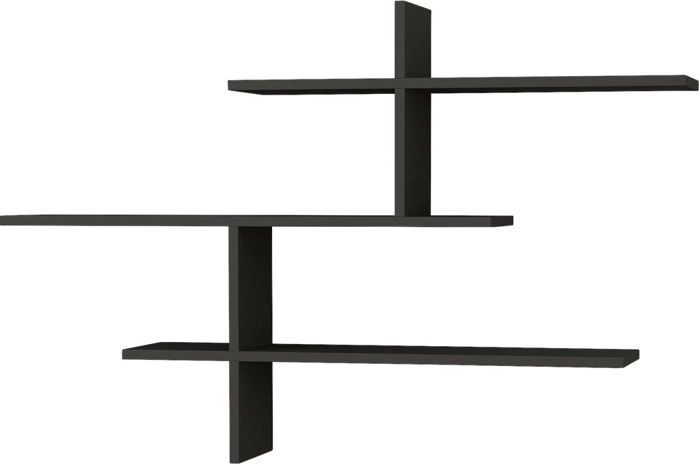 XXXLutz NÁSTĚNNÝ REGÁL, antracitová, 123/81/22 cm Livetastic - Online Only regály & police - 000074002501