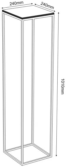 Stojan na květiny 100x24 cm bílá