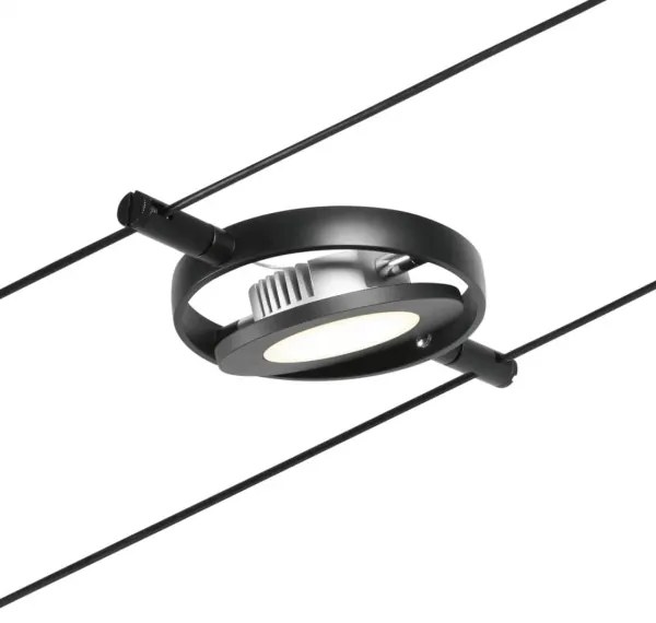 Paulmann 94418 - SADA 5xLED/4,5W Kompletní lankový systém ROUNDMAC 230V černá