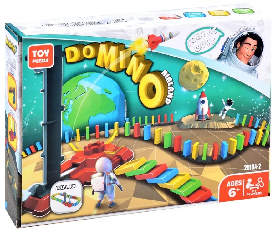 Vzdělávací hračka s raketou Space Domino