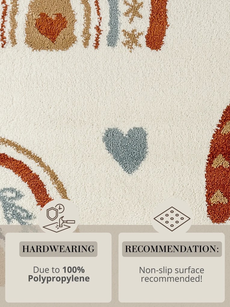 Hanse Home, Dětský koberec Adventures 106415 Cream Multicolor, 120x170, vícebarevná, dětský pokoj