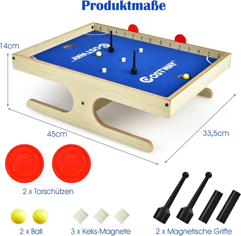Costway Magnetický mini stolní fotbal se 2 míčky a 2 magnetickými držadly pro 2