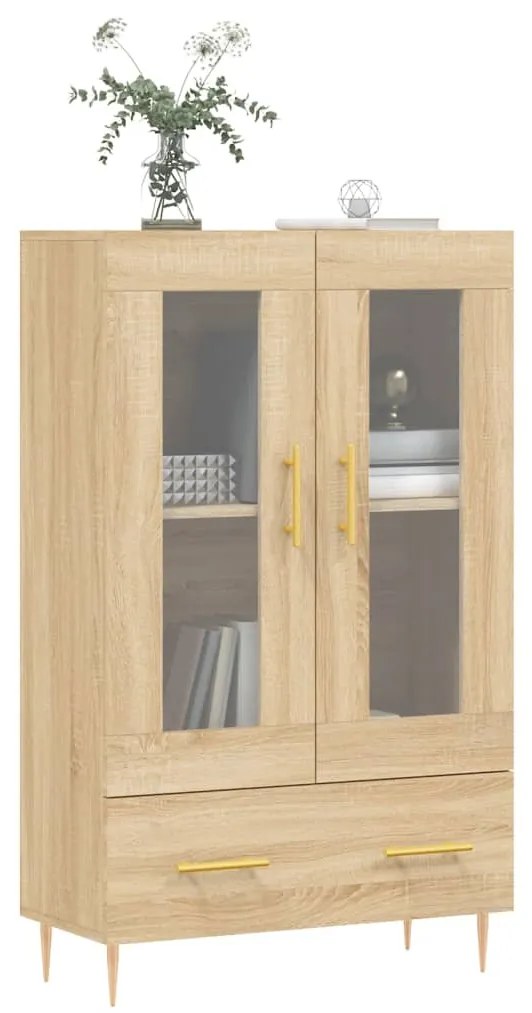 Skříň highboard dub sonoma 69,5 x 31 x 115 cm kompozitní dřevo